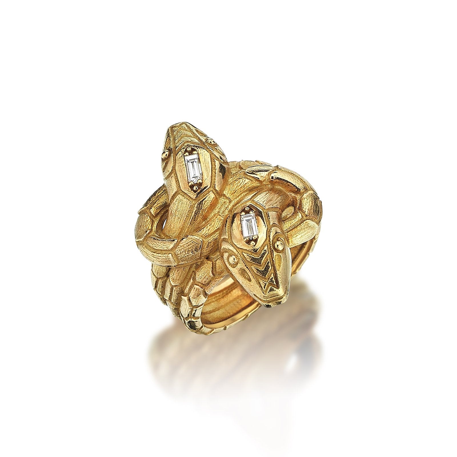 Two Faces Gold Ring – Oriental Monkey